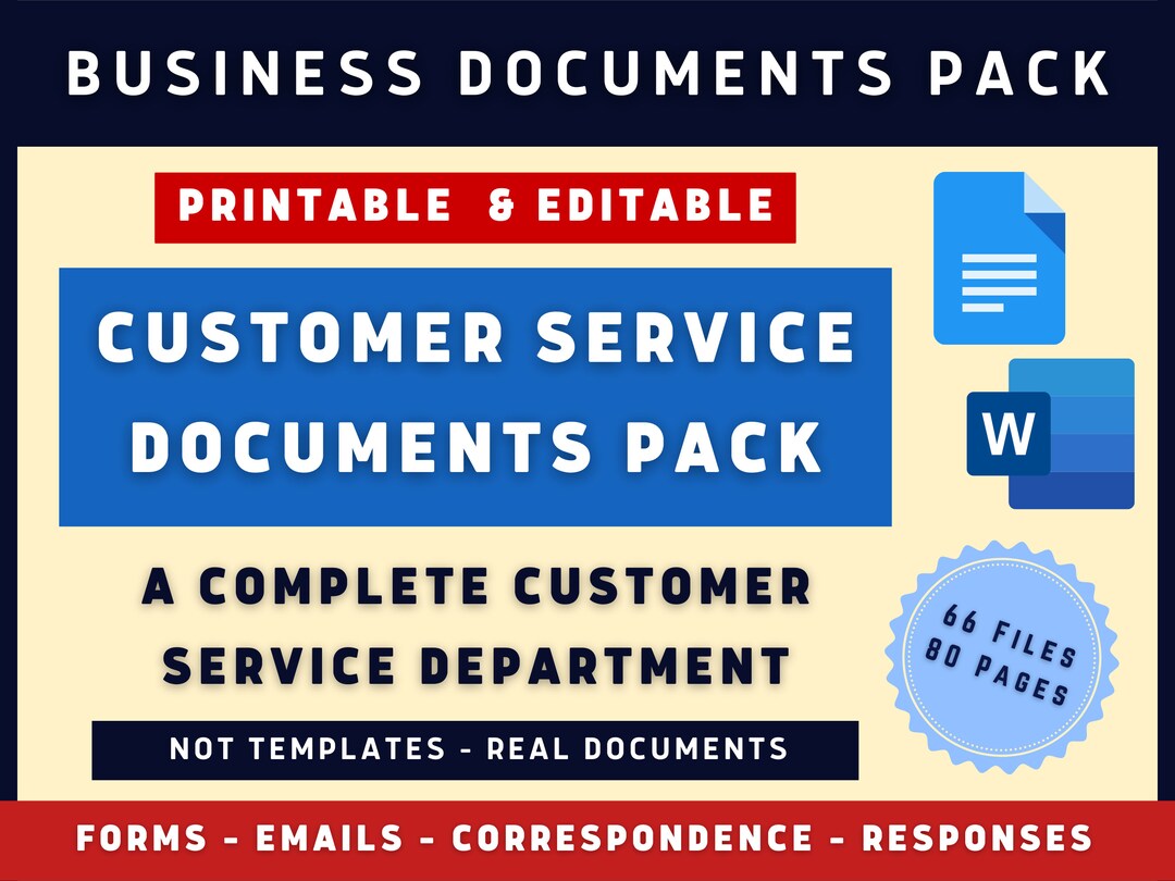 Ready to Use Customer Service Document Pack Bonus AI Prompts Save Time ...