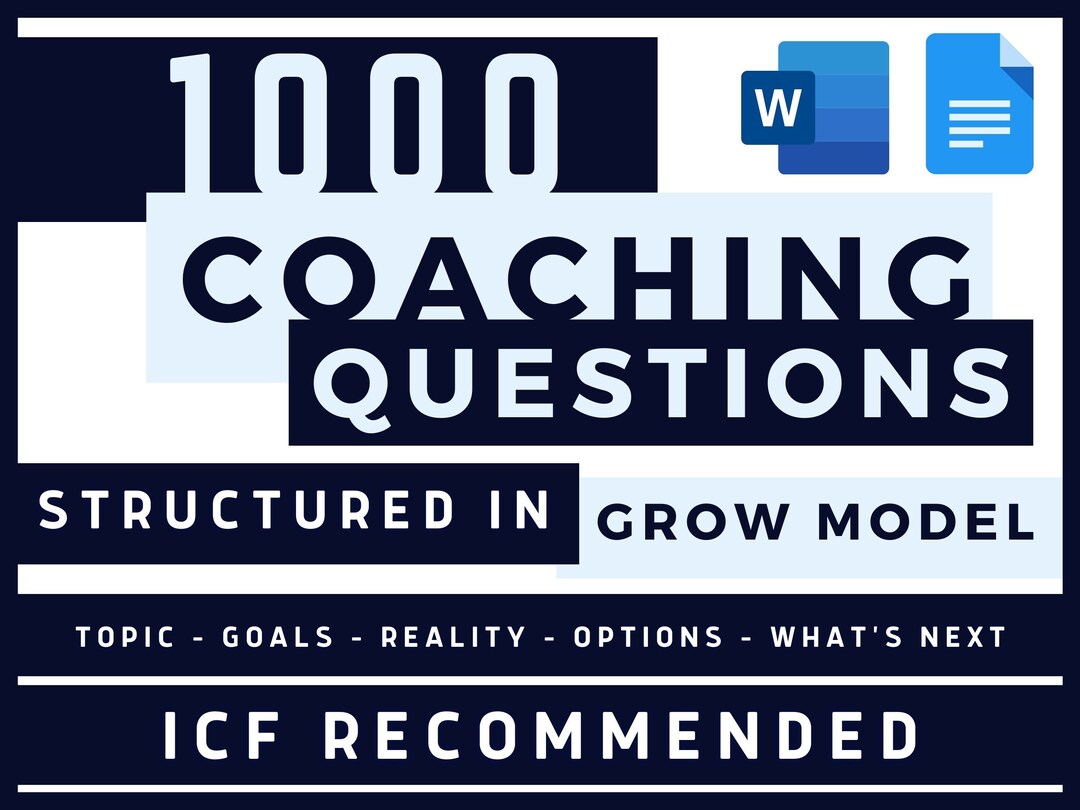 1000 Coaching Questions Compiled in GROW Model Coaching Session ...