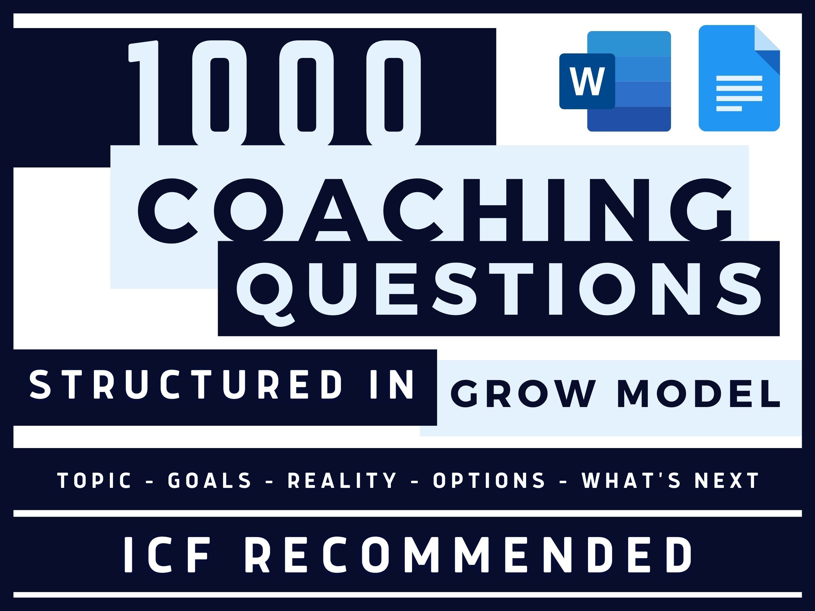 1000 Coaching Questions Compiled in GROW Model Coaching Session ...