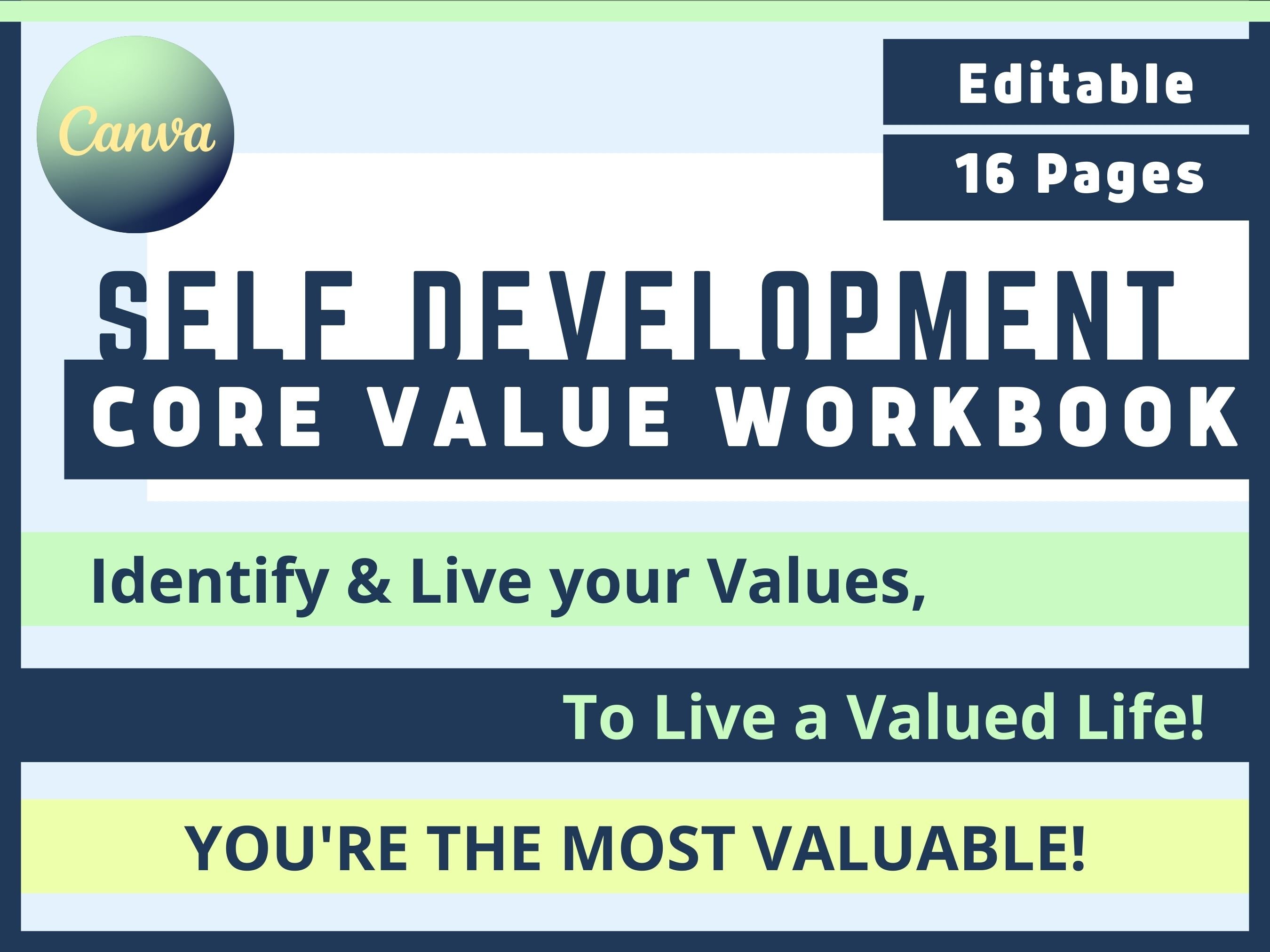 Core Values Worksheet for Self and Personal Development | Identify ...