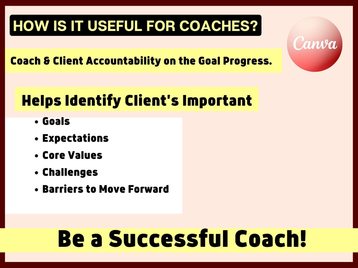 Coaching Client Goals Setting Expectations Goal Progress & - Etsy