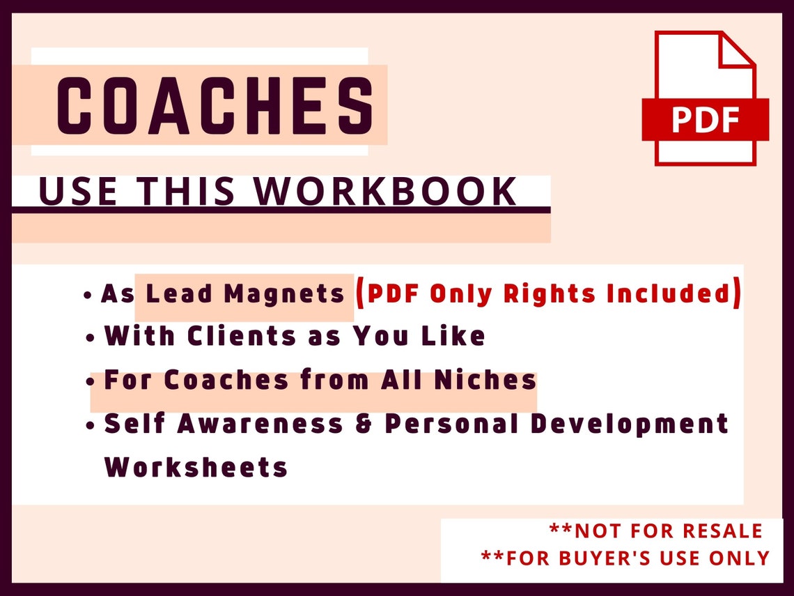 DIY Self Development Workbook Self Awareness Worksheets Be - Etsy