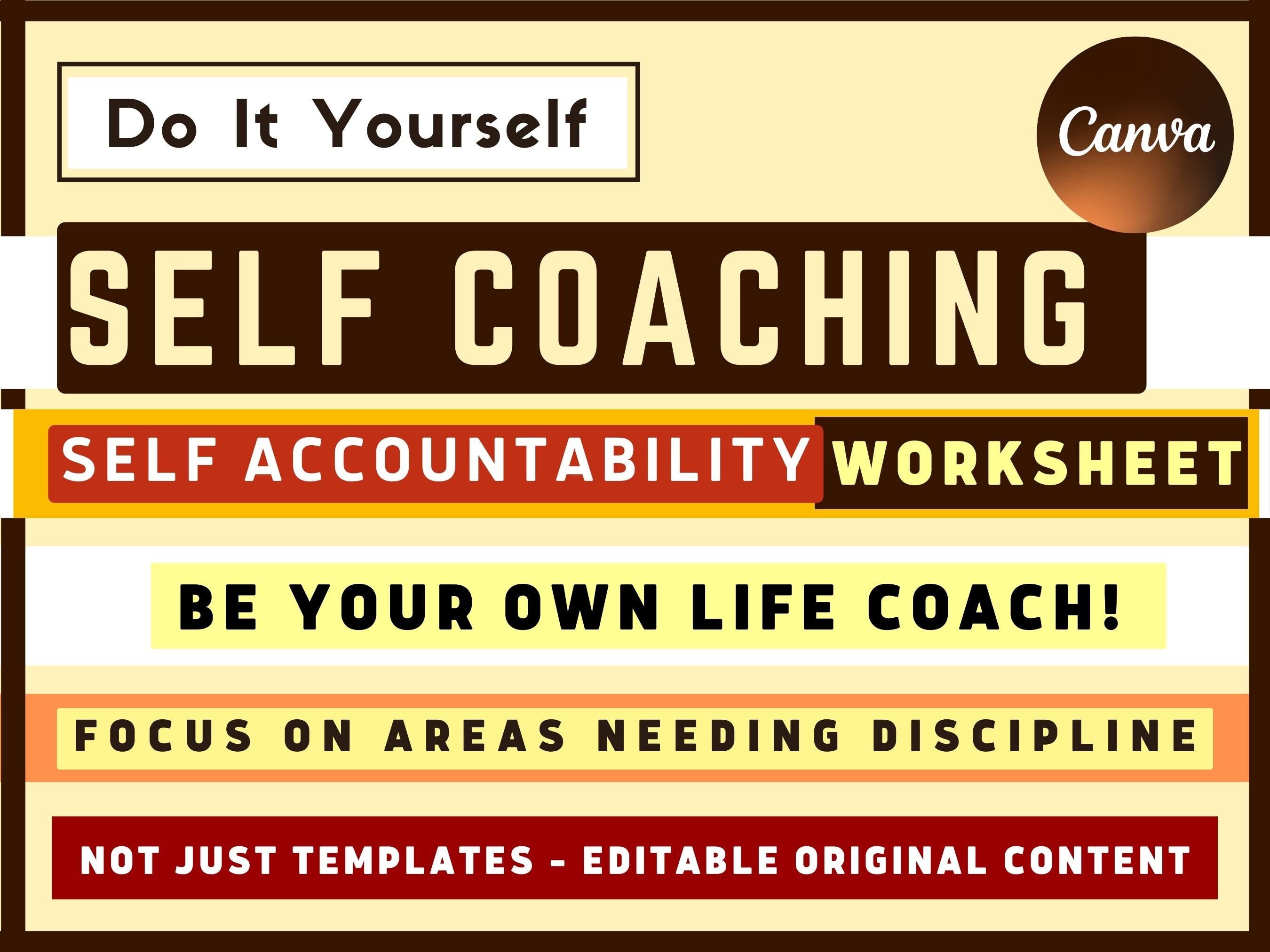 DIY Self Coaching - Accountability & Self Discipline Exercise or ...