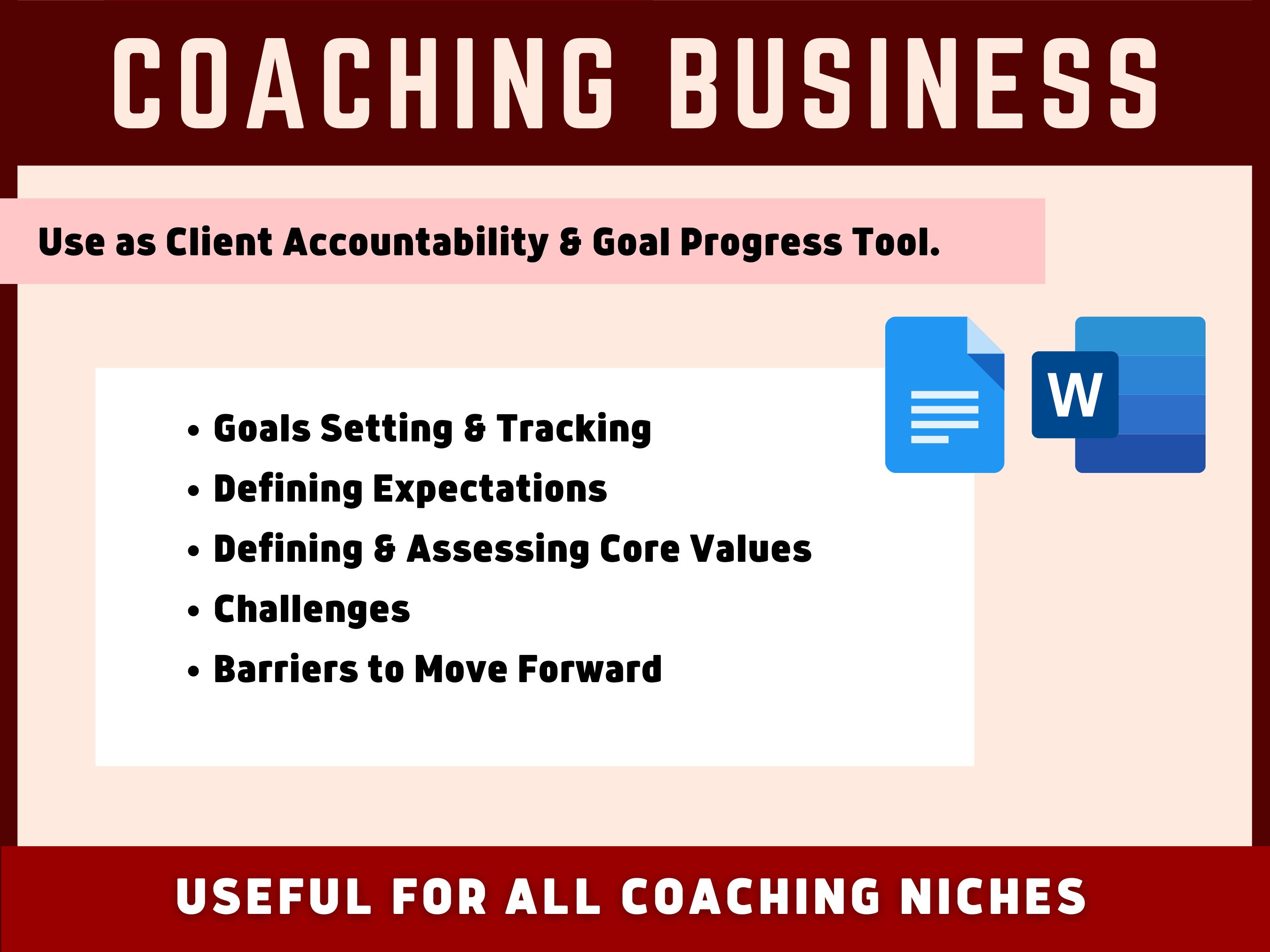Coaching Accountability & Goals Setting Worksheet to Track Goals and ...