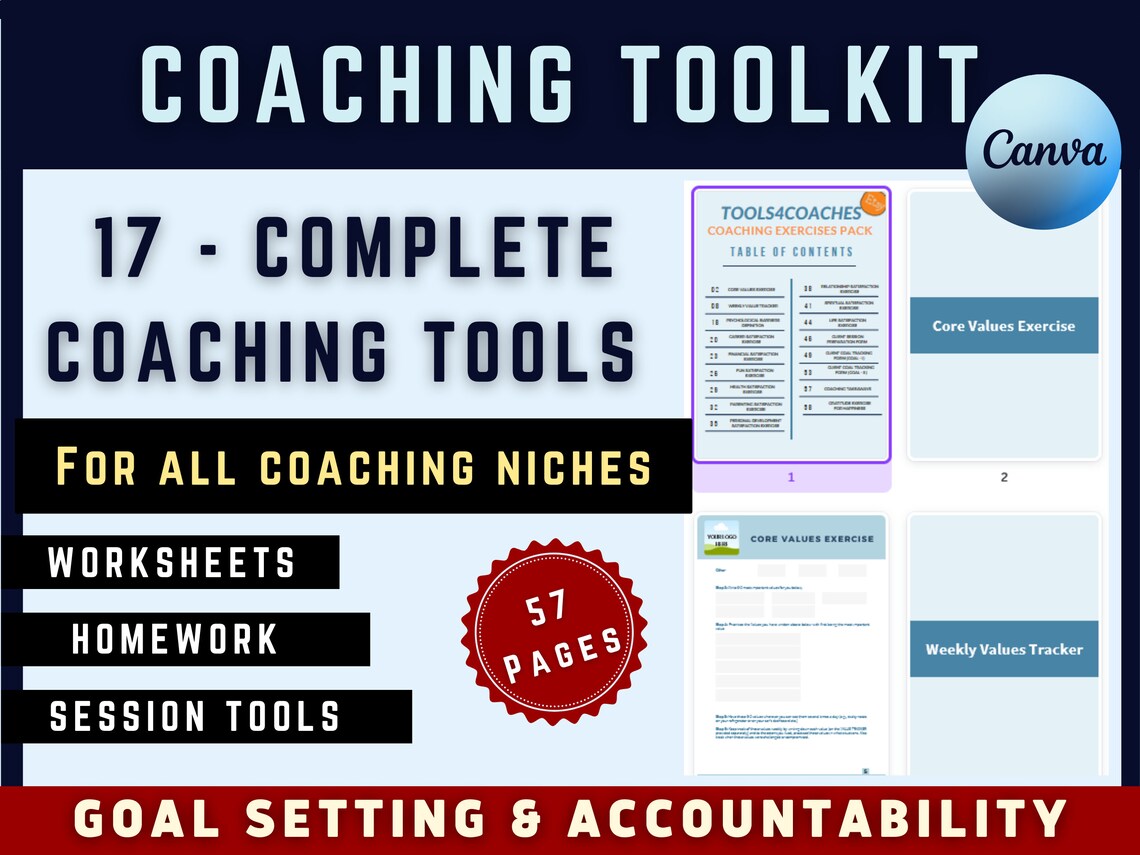 Coaching Business Toolkit: 17 Coaching Worksheets, Exercises or Tools ...
