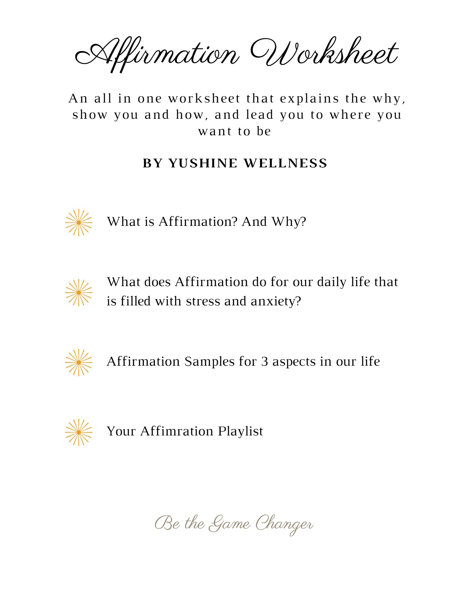 Affirmation Worksheet: Anxiety & Self-esteem (digital Download) - Etsy