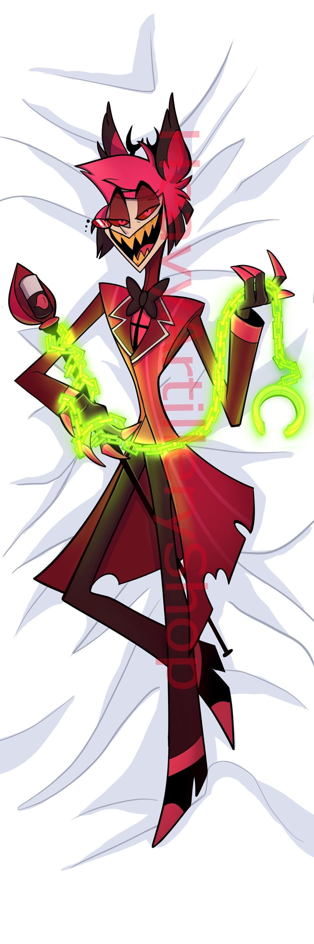 Alastor Hazbin Hotel Bodypillow Etsy 4797