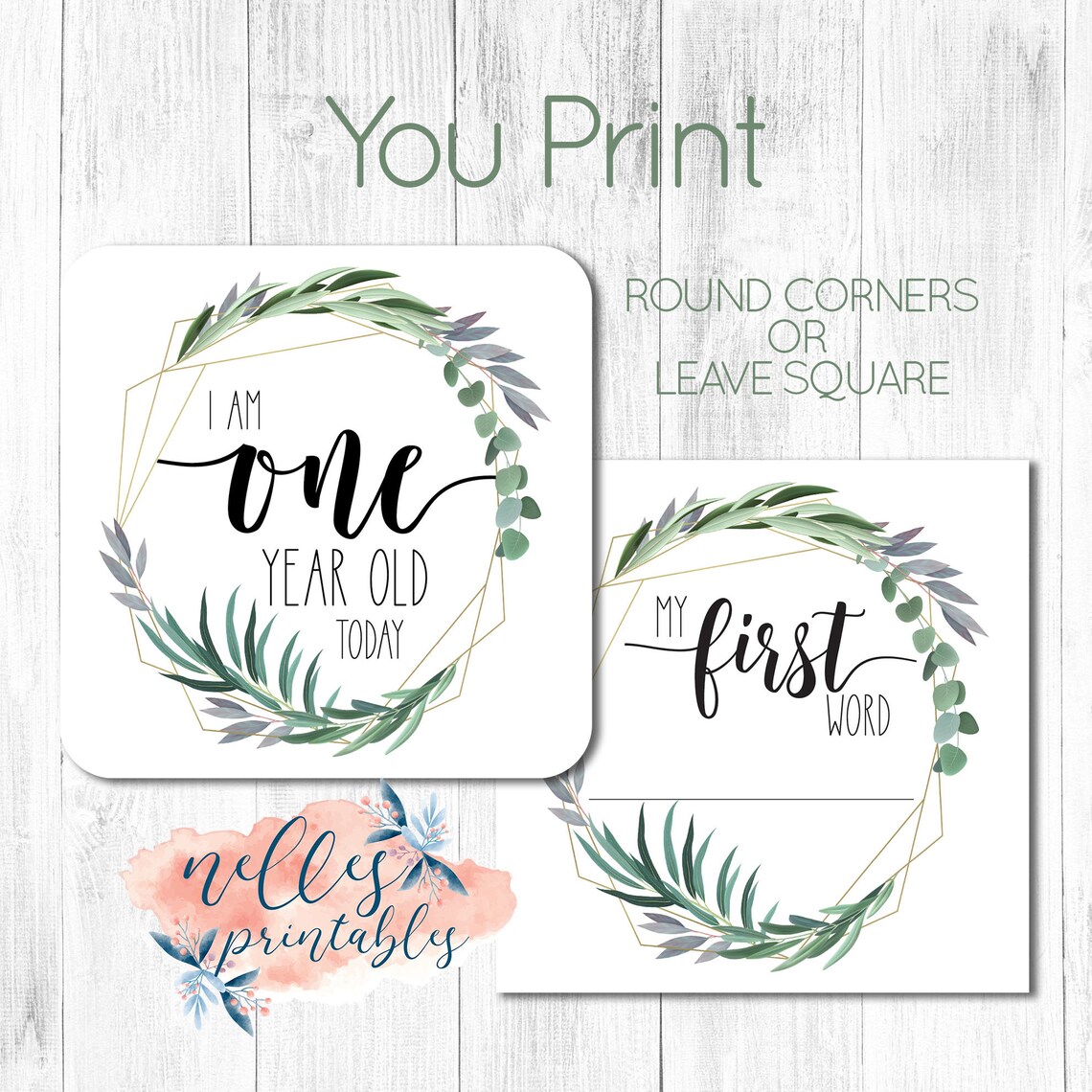 Baby Milestone Cards Printable Digital Download Monthly Milestones ...