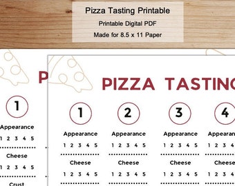 PRINTABLE Food Tasting Score Sheet Instant Download Family - Etsy
