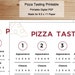 Pizza Tasting Printable | Instant Download - Etsy