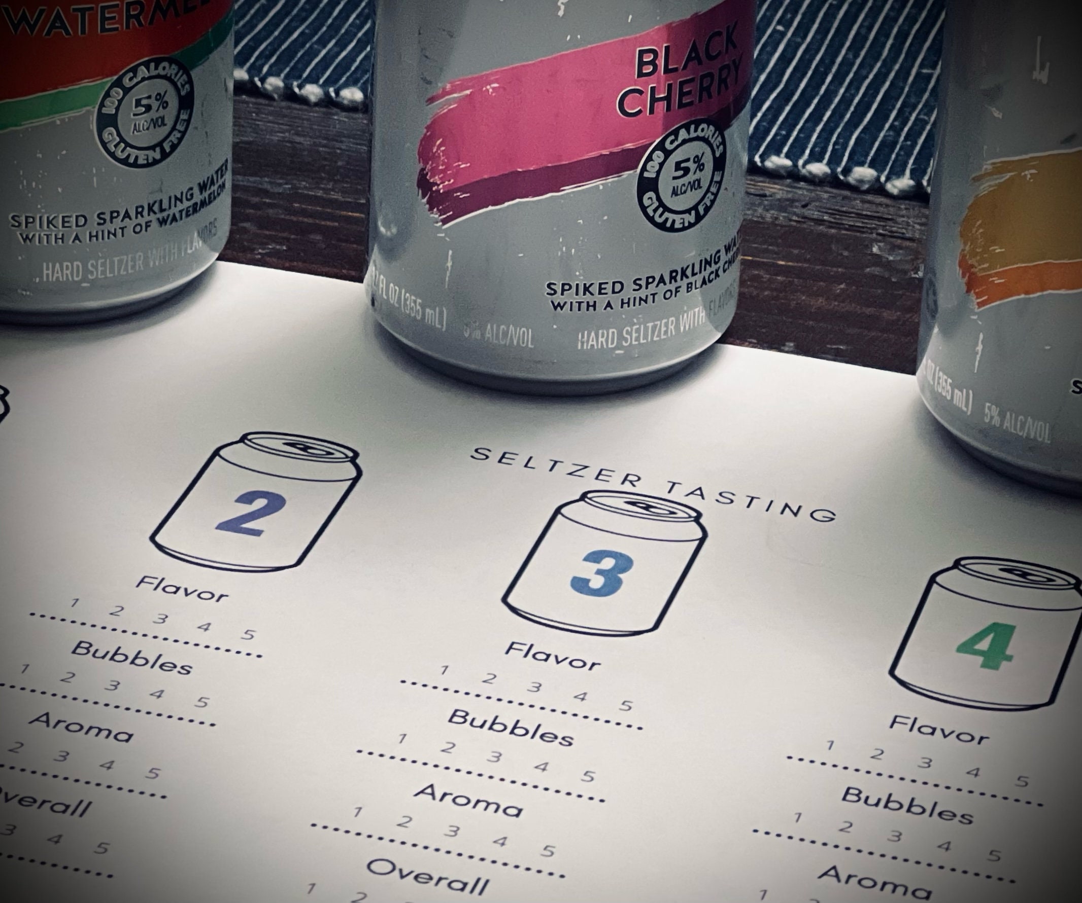 Hard Seltzer Tasting Printable | Rate Your Seltzer | Instant Download ...