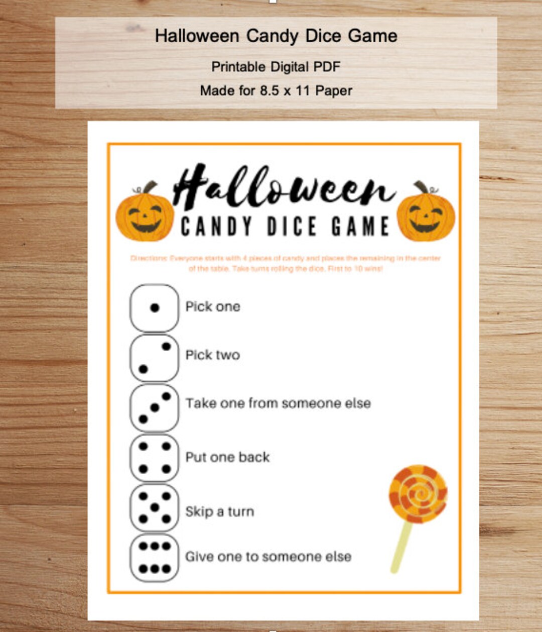 Halloween Candy Dice Game | Halloween Party Games for Kids | Kids Games ...