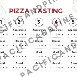 Pizza Tasting Printable | Instant Download - Etsy