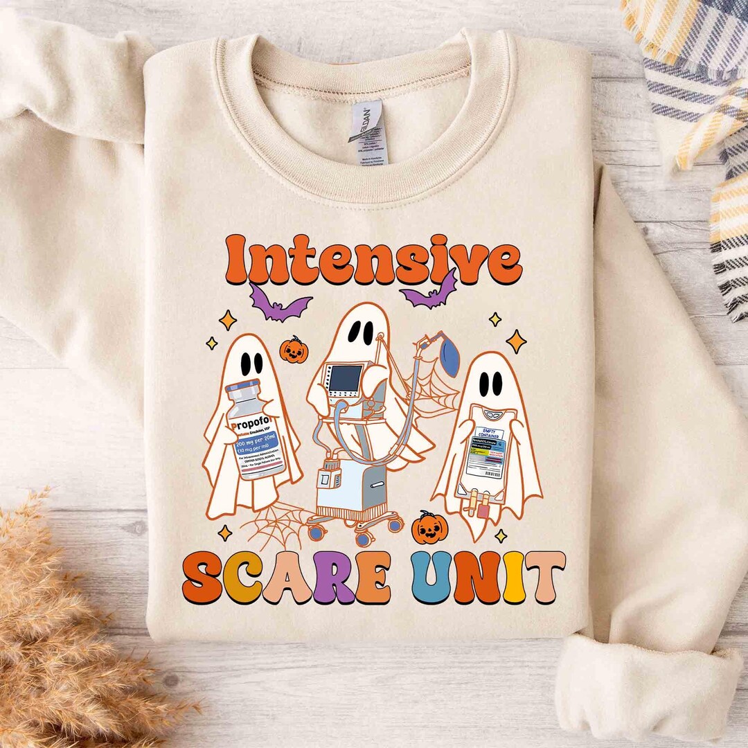 Halloween ICU Shirt ICU Nurse Shirt Halloween Shirt ICU Crew Nursing ...