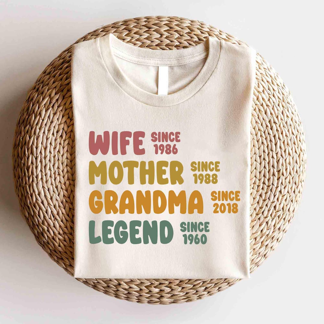 Mom Grandma Great-grandma Shirt, Wife Mother Grandma Legend Pregnancy ...