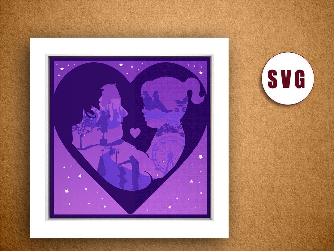 Father Daughter Shadow Box SVG, 3D Papercut Design (digital Download ...