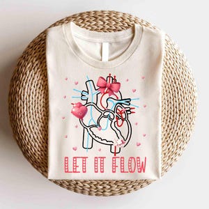 Valentine Cardiac Nurse Heart Anatomy Shirt Xoxo Cath Lab CCU Nurse ...