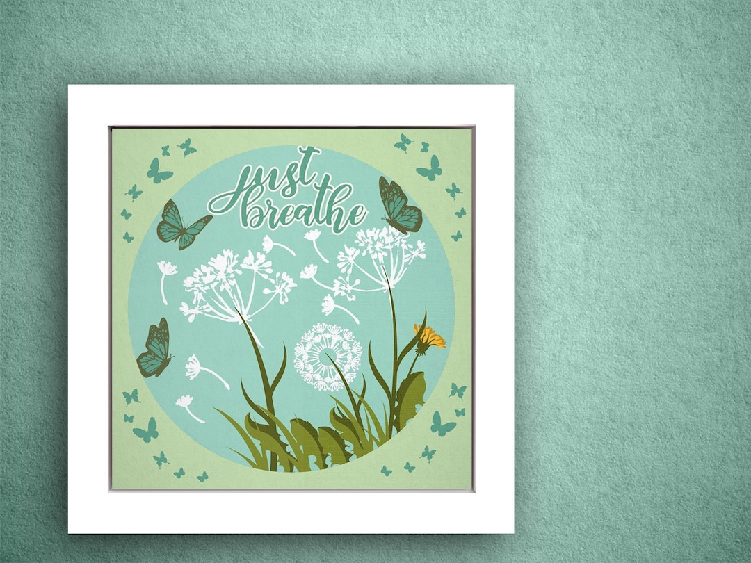 Just Breathe Dandelion Shadow Box, 3D Dandelion Shadow Box ...