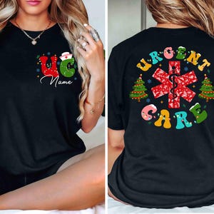 Personalized Urgent Care Nurse Shirt, Christmas Urgent Care Department ...