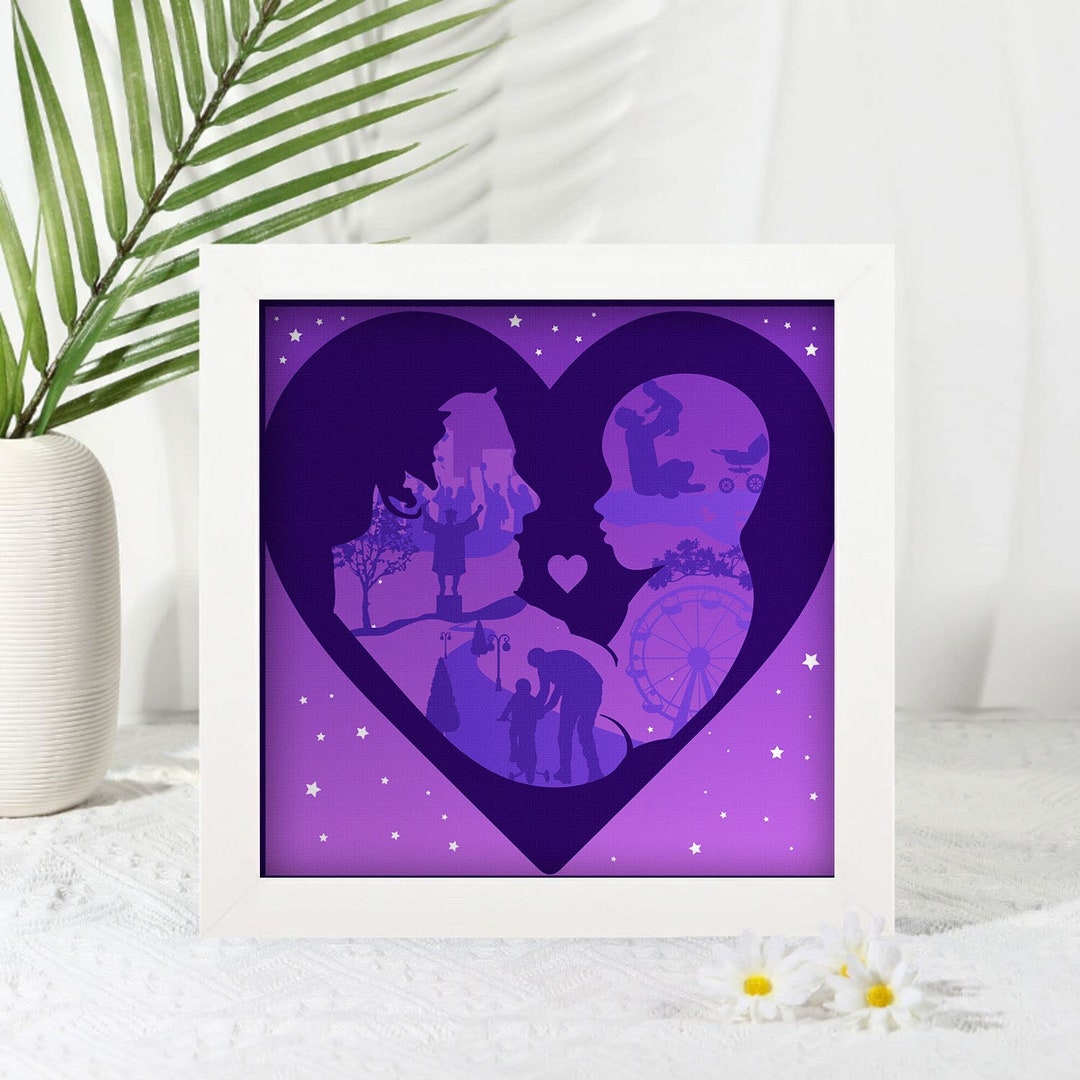 3D Father With Son SVG, Father Son Story Shadow Box, Graduation SVG ...
