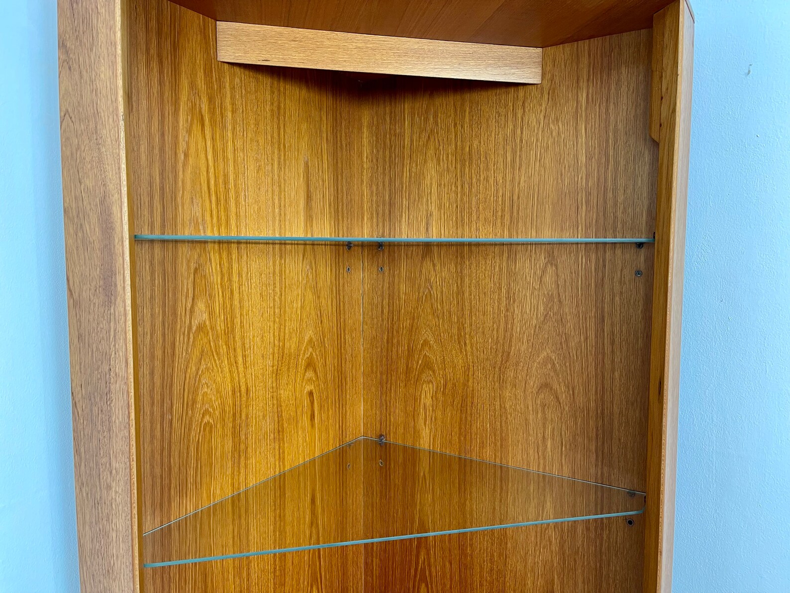Mid Century Teak Corner Display Unit - Etsy UK