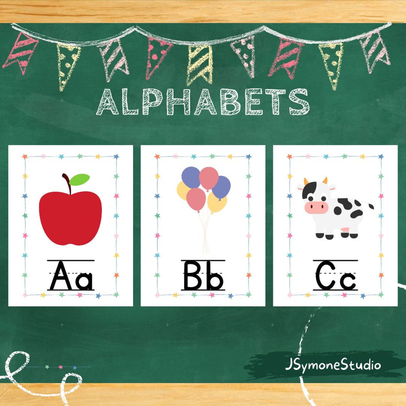Alphabet Posters for Preschool, Printable Alphabet Posters, Letter ...