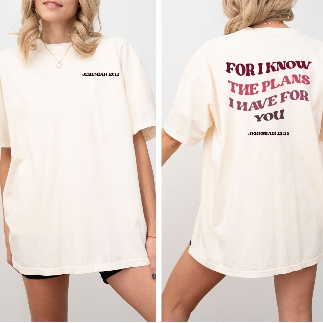 Jeremiah 29:11, Christian Shirt, Bible Quote Shirt, Bible Verse Shirt ...