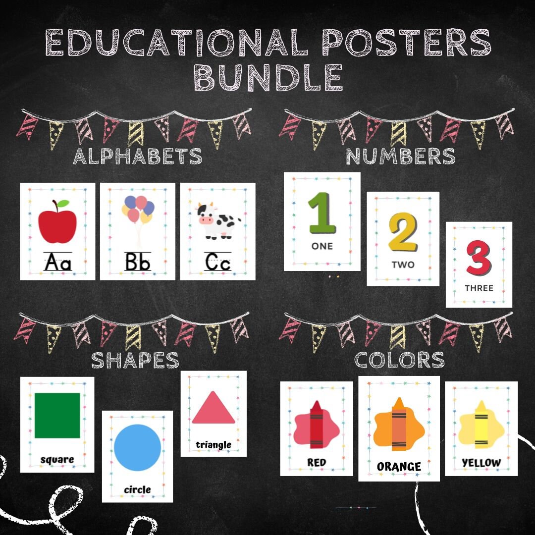 Preschool Posters, Alphabet Posters, Preschool Alphabet Flashcards ...