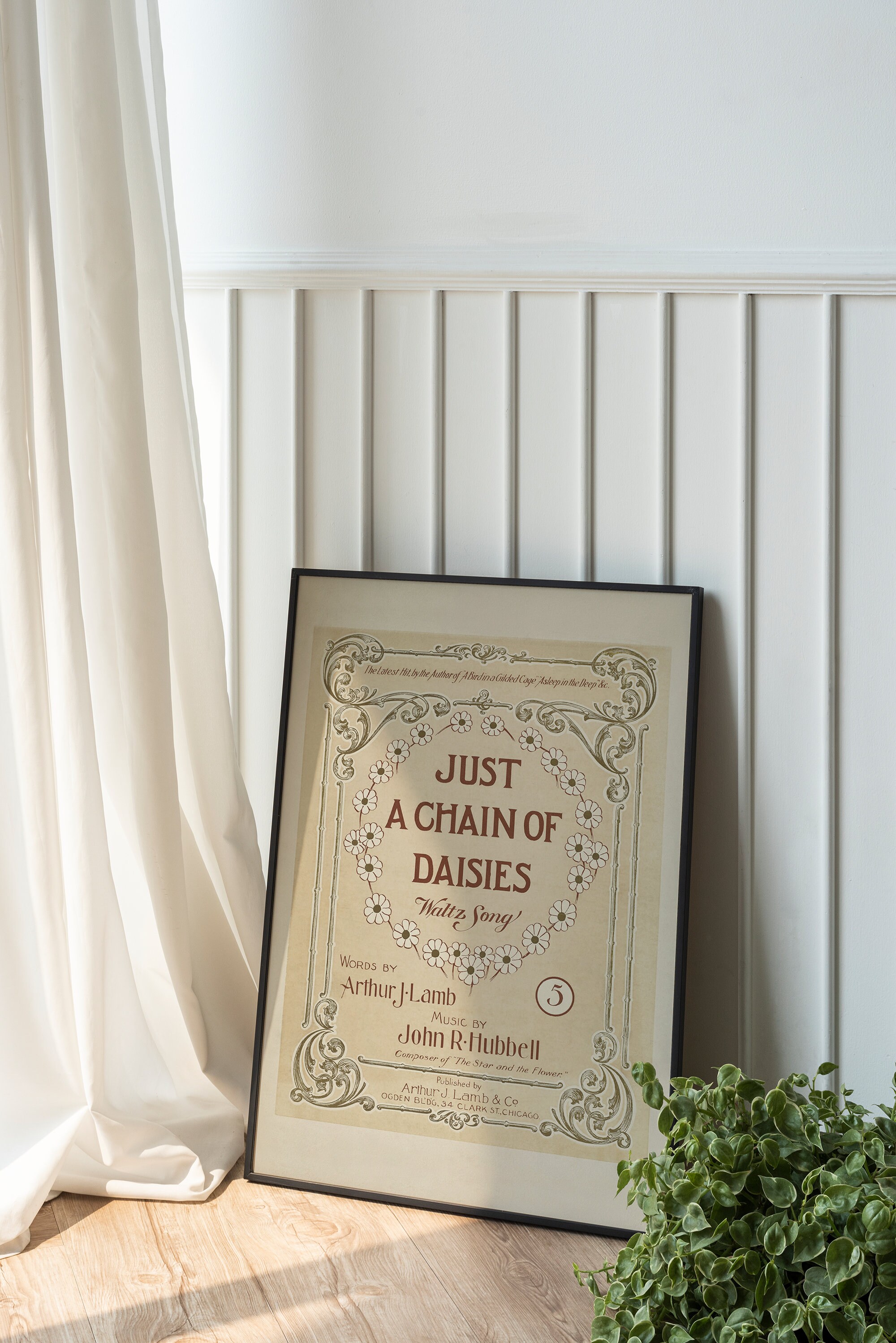 PRINTABLE Vintage Music Poster, Charming Antique Cottagecore Wall Decor ...