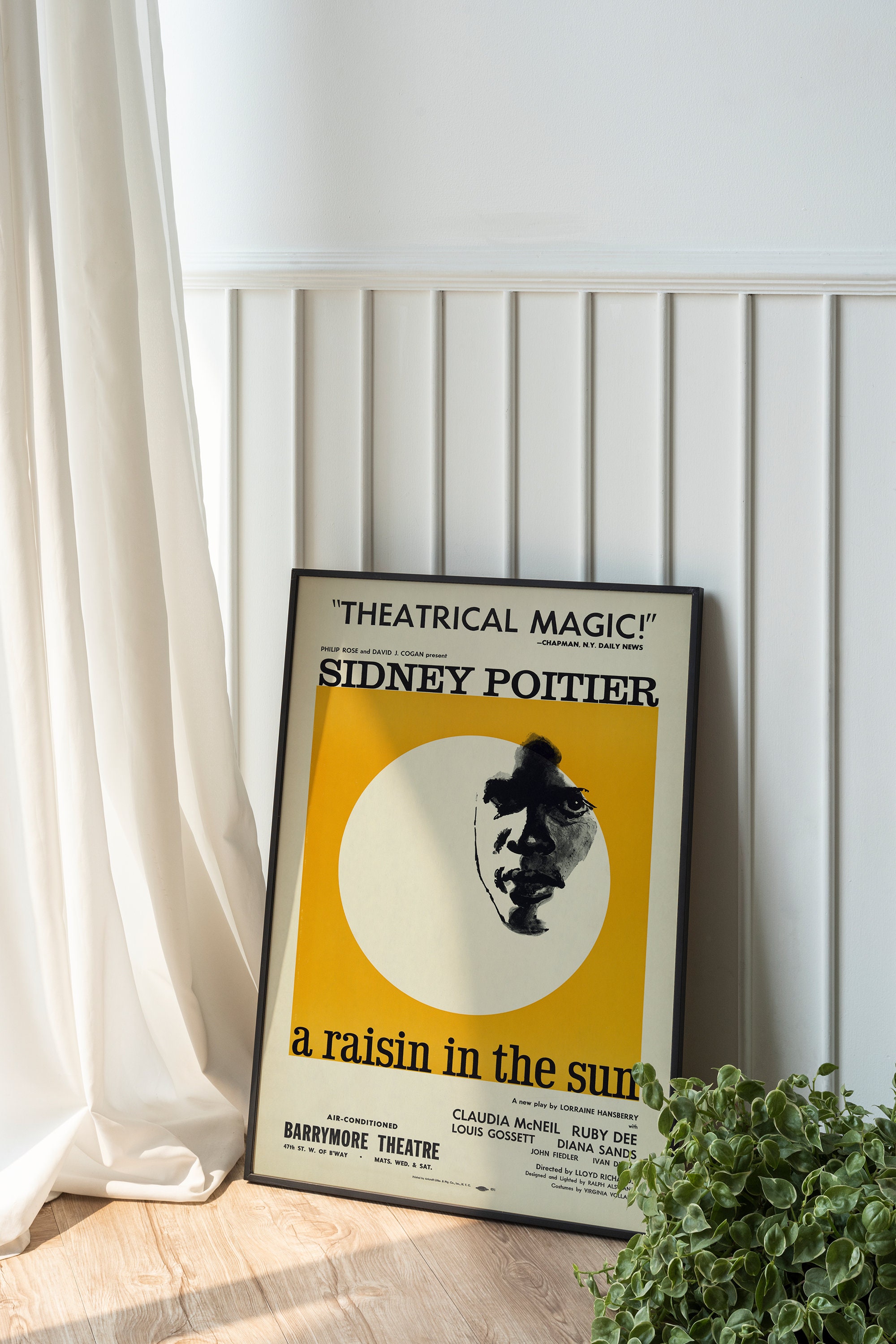 PRINTABLE Vintage Film Poster, Sidney Poitier Poster, Old Hollywood ...