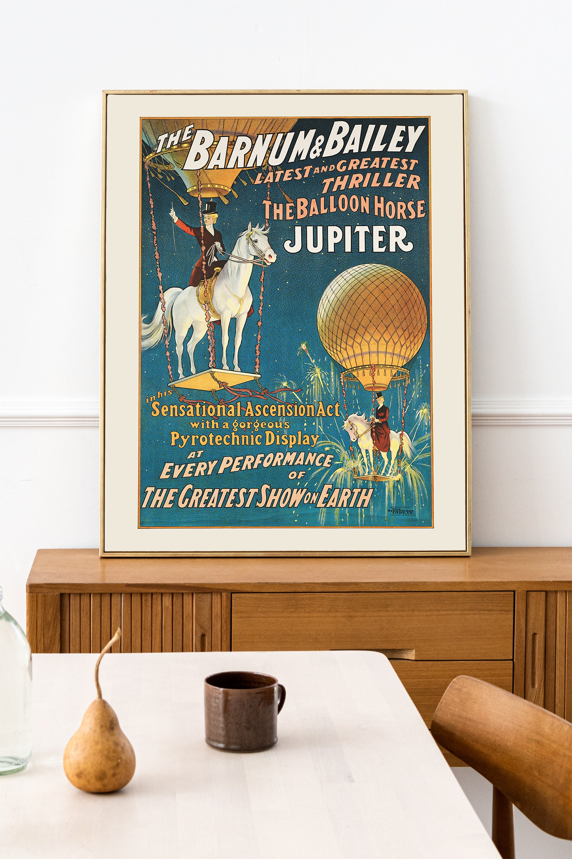 Vintage Circus Poster, Antique Circus Wall Art Antique Whimsical Decor ...