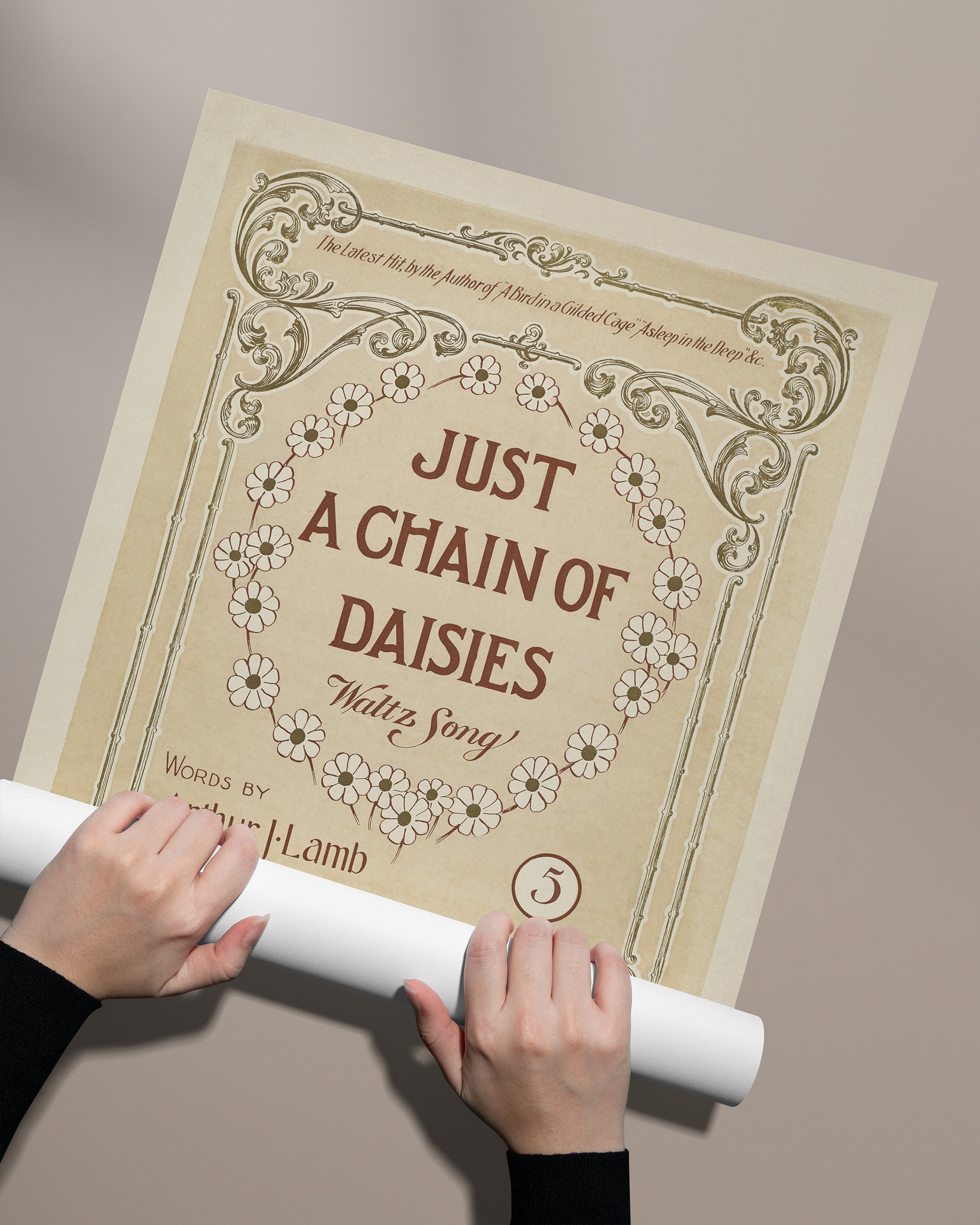 PRINTABLE Vintage Music Poster, Charming Antique Cottagecore Wall Decor ...