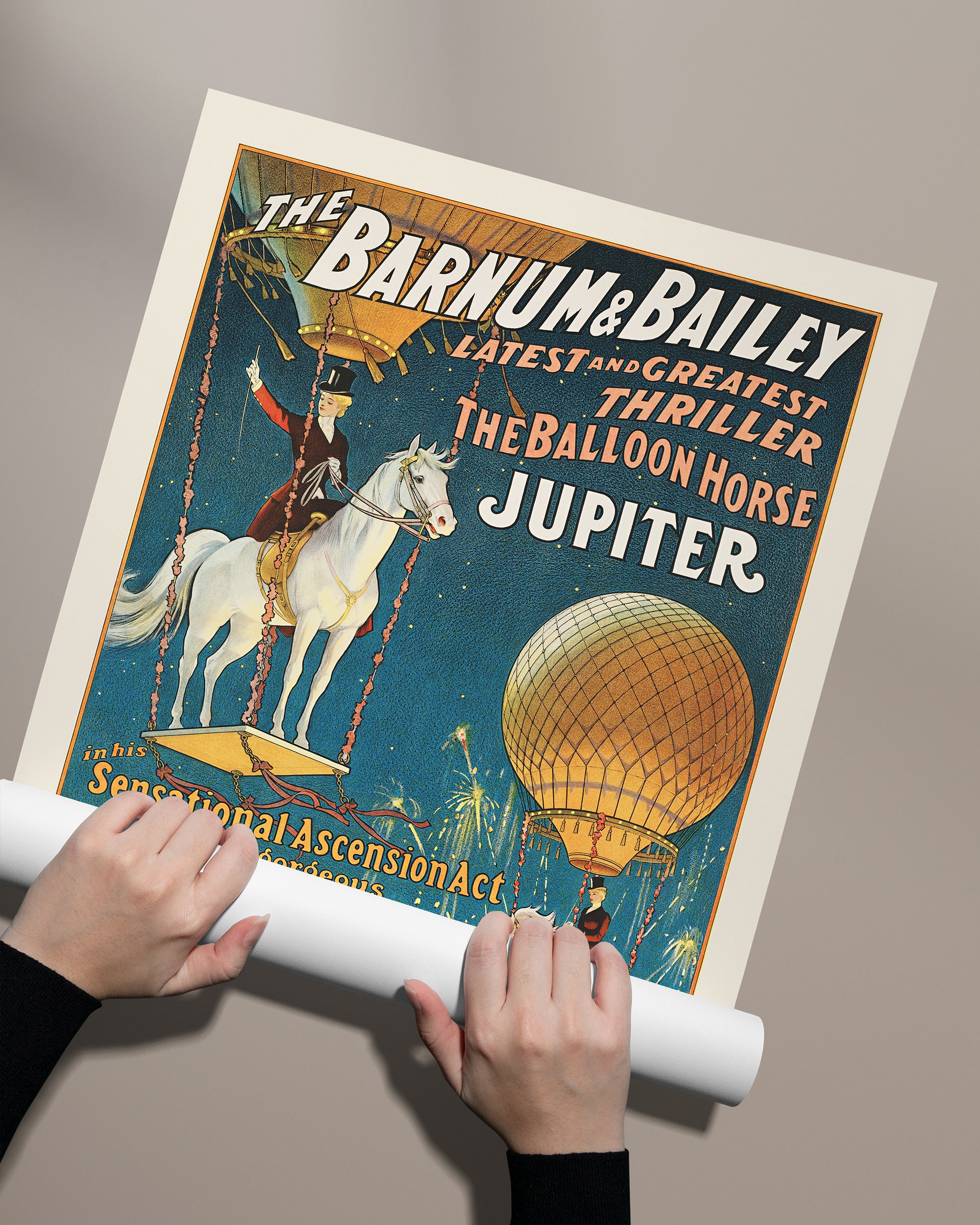 Vintage Circus Poster, Antique Circus Wall Art Antique Whimsical Decor ...