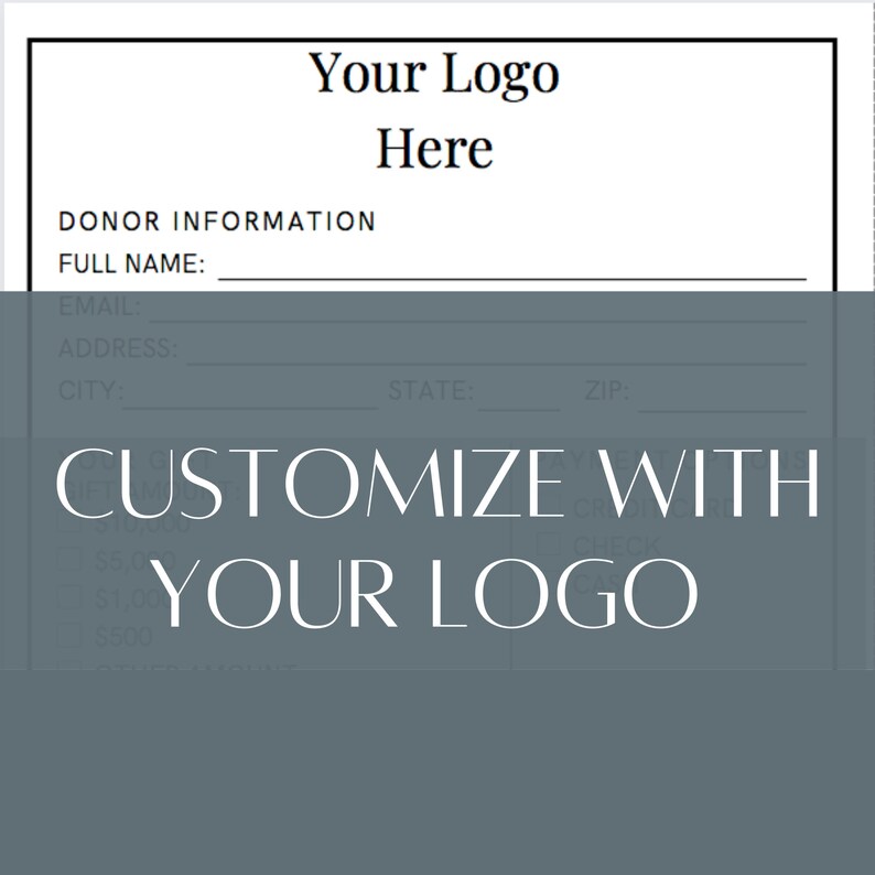 Custom Printable Donation Card for Nonprofit Fundraiser - Canva ...