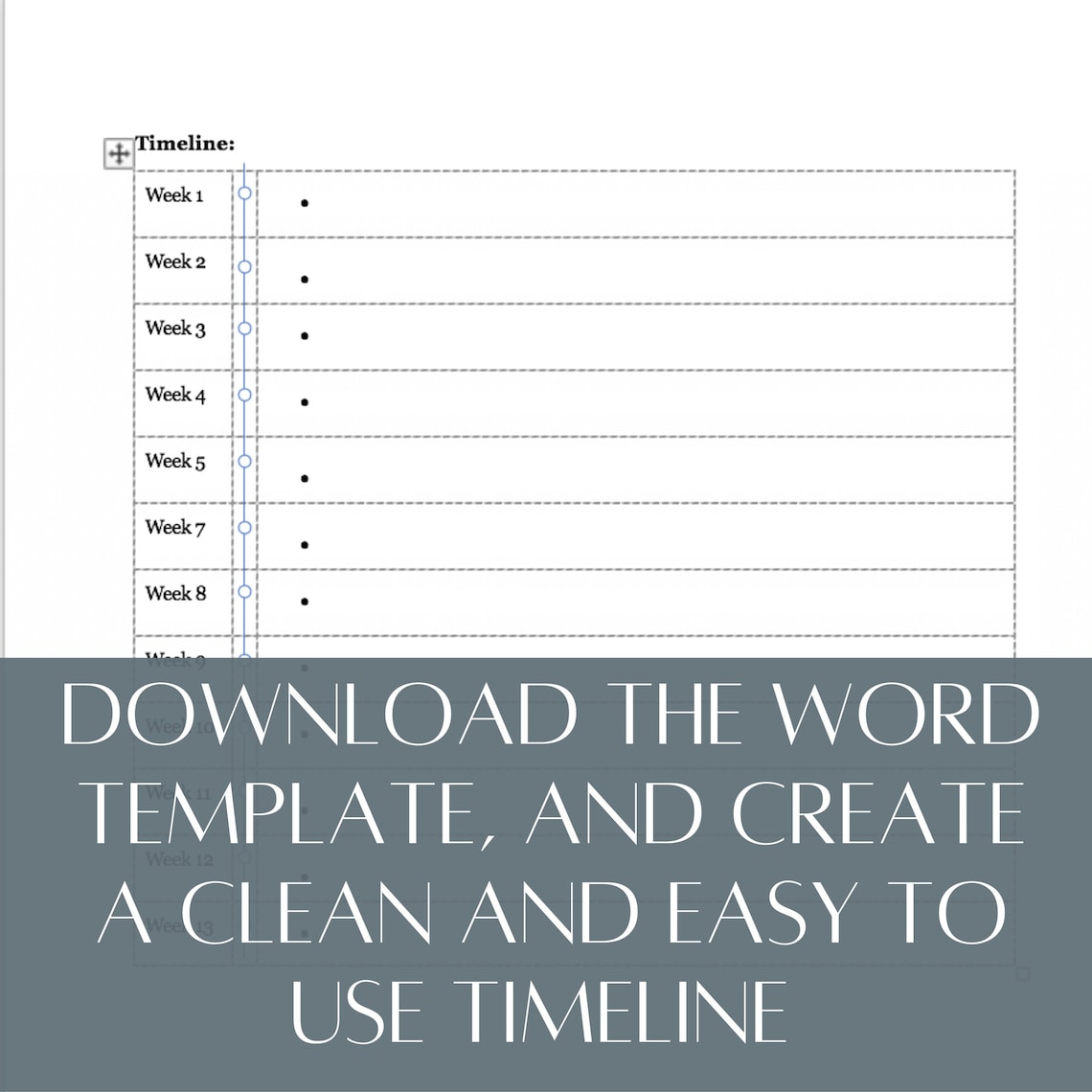 Microsoft Word Timeline Template - Use to Create a Clean and Modern ...
