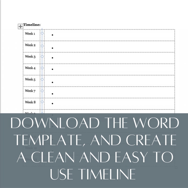 Microsoft Word Timeline Template - Use to Create a Clean and Modern ...