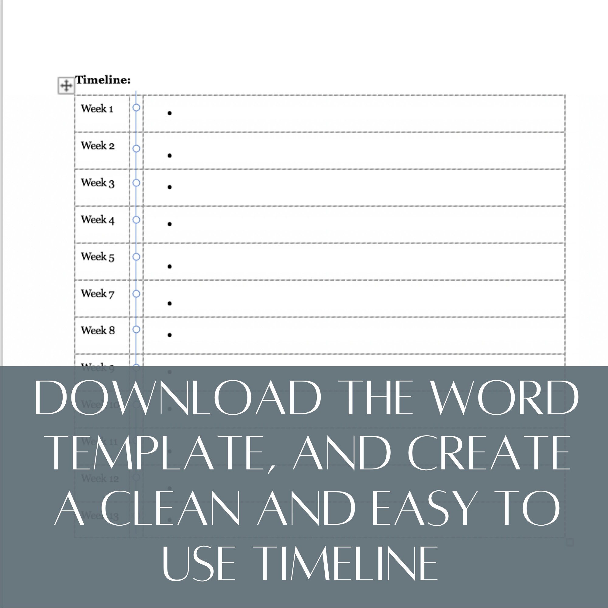 Microsoft Word Timeline Template - Use to Create a Clean and Modern ...