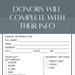 Custom Printable Donation Card for Nonprofit Fundraiser - Canva ...