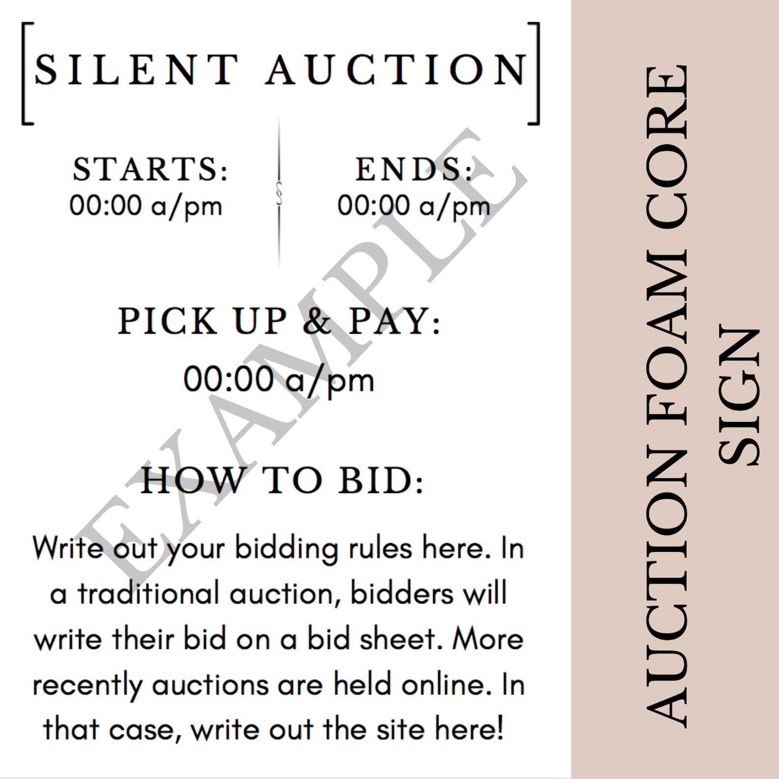 Complete Silent Auction CANVA Template Bundle - Includes Silent Auction ...