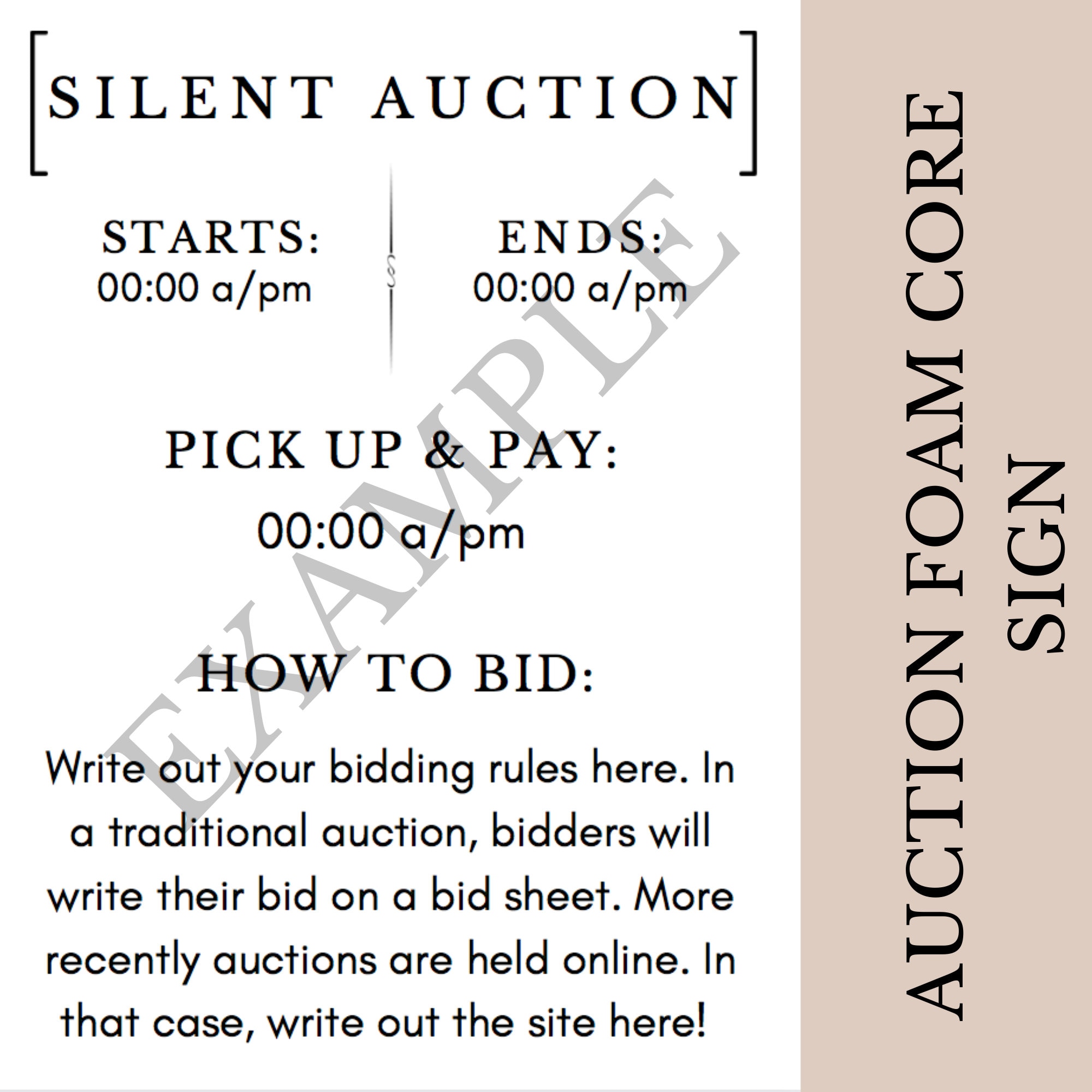 Silent Auction Rules
