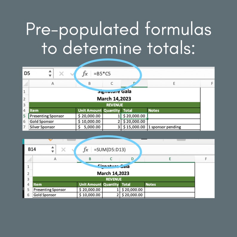 Microsoft Excel Event Budget Template - Digital Download - Etsy