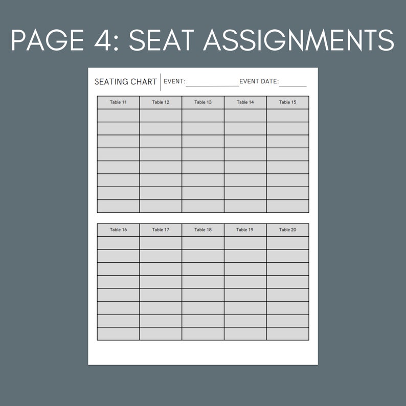 Seating Chart Planner for Events and Weddings - Easy Way to Plan Out ...