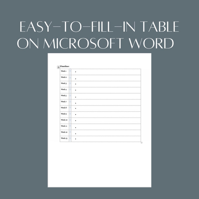 Microsoft Word Timeline Template - Use to Create a Clean and Modern ...
