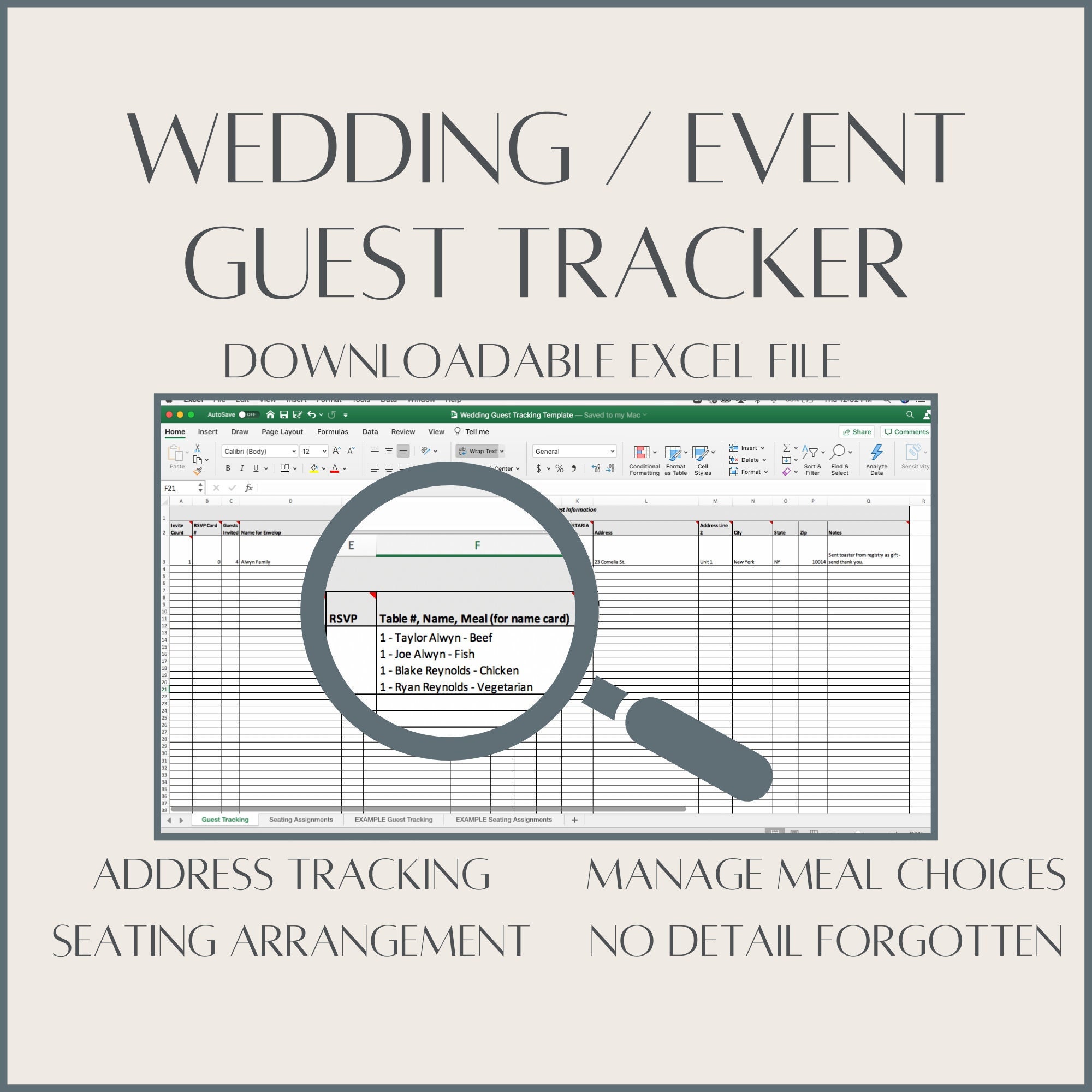 Excel Registration Template
