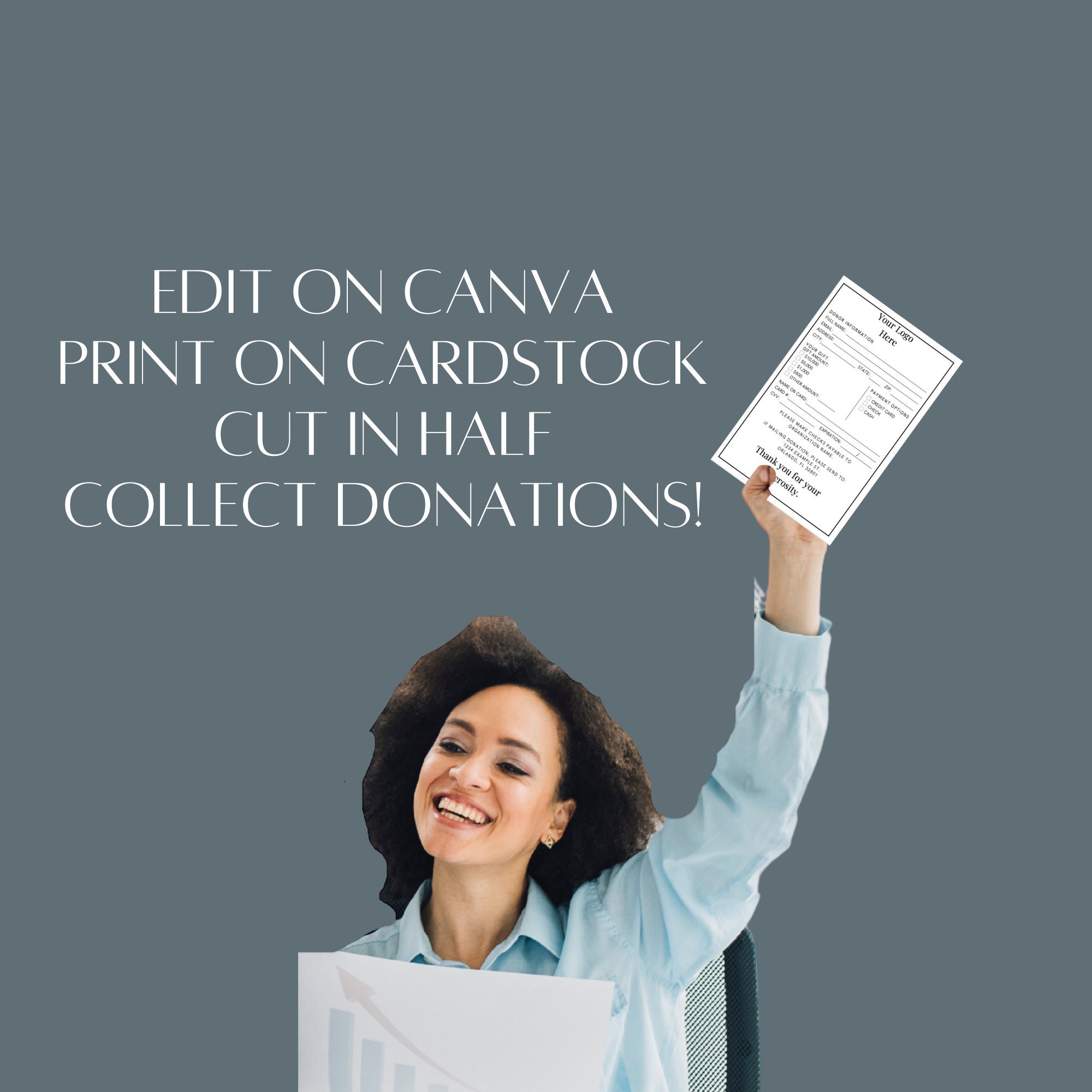 Custom Printable Donation Card for Nonprofit Fundraiser - Etsy Australia