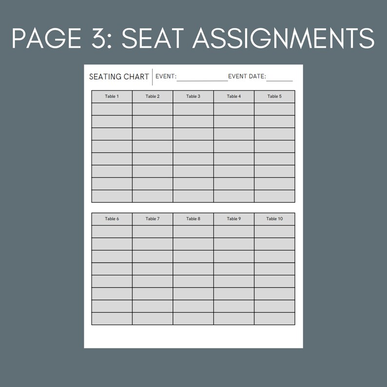 Seating Chart Planner for Events and Weddings - Easy Way to Plan Out ...