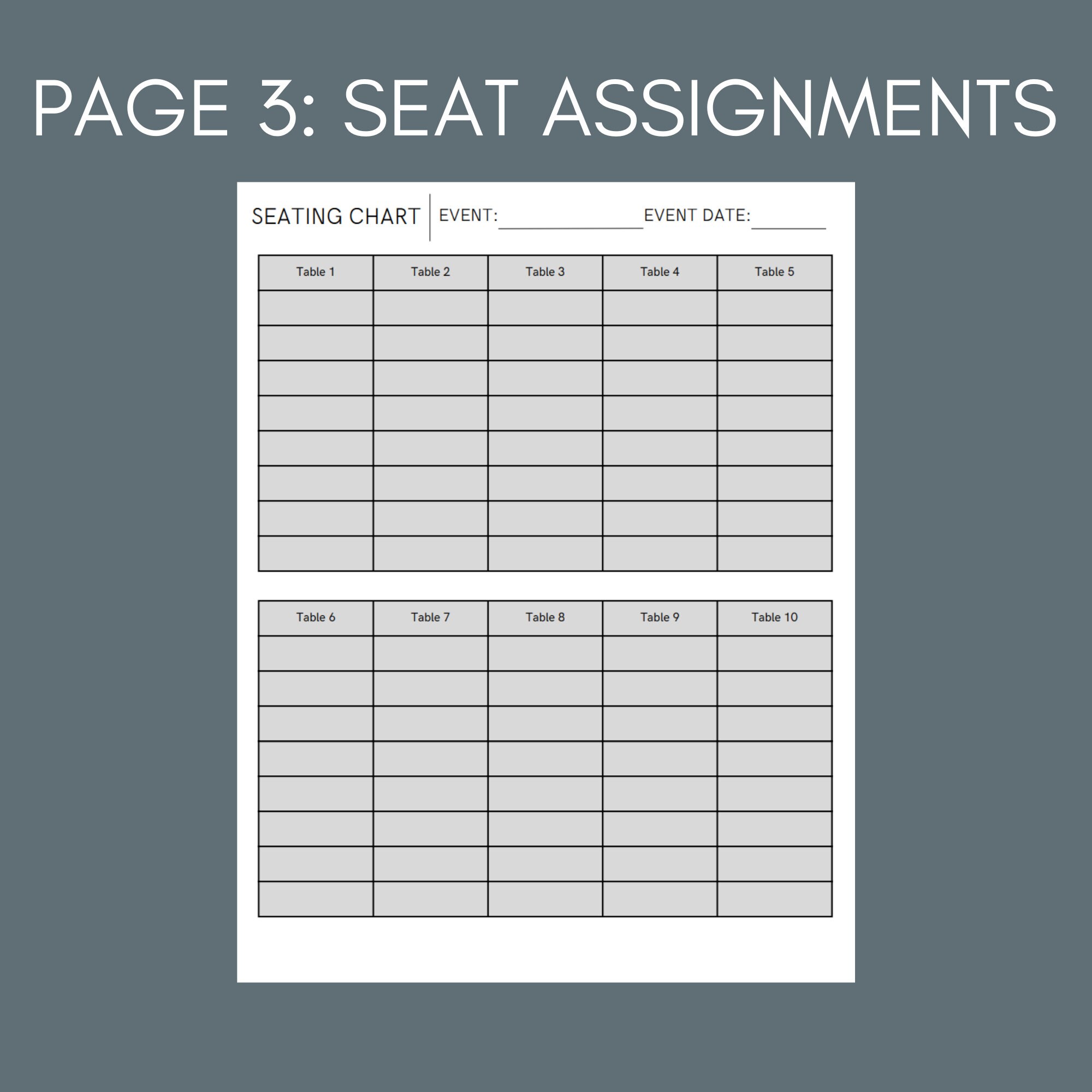 Seating Chart Planner for Events and Weddings - Easy Way to Plan Out ...