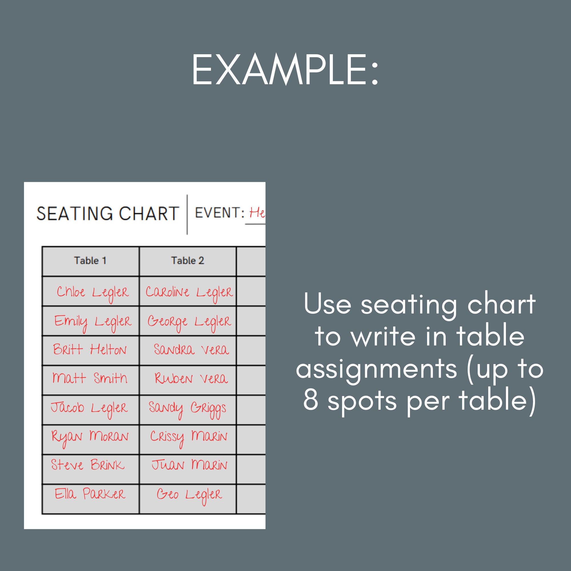 Seating Chart Planner for Events and Weddings - Easy Way to Plan Out ...