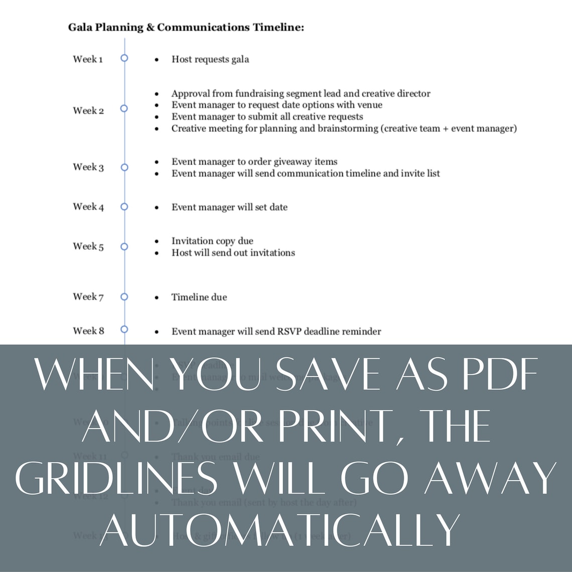 Microsoft Word Timeline Template - Use to Create a Clean and Modern ...