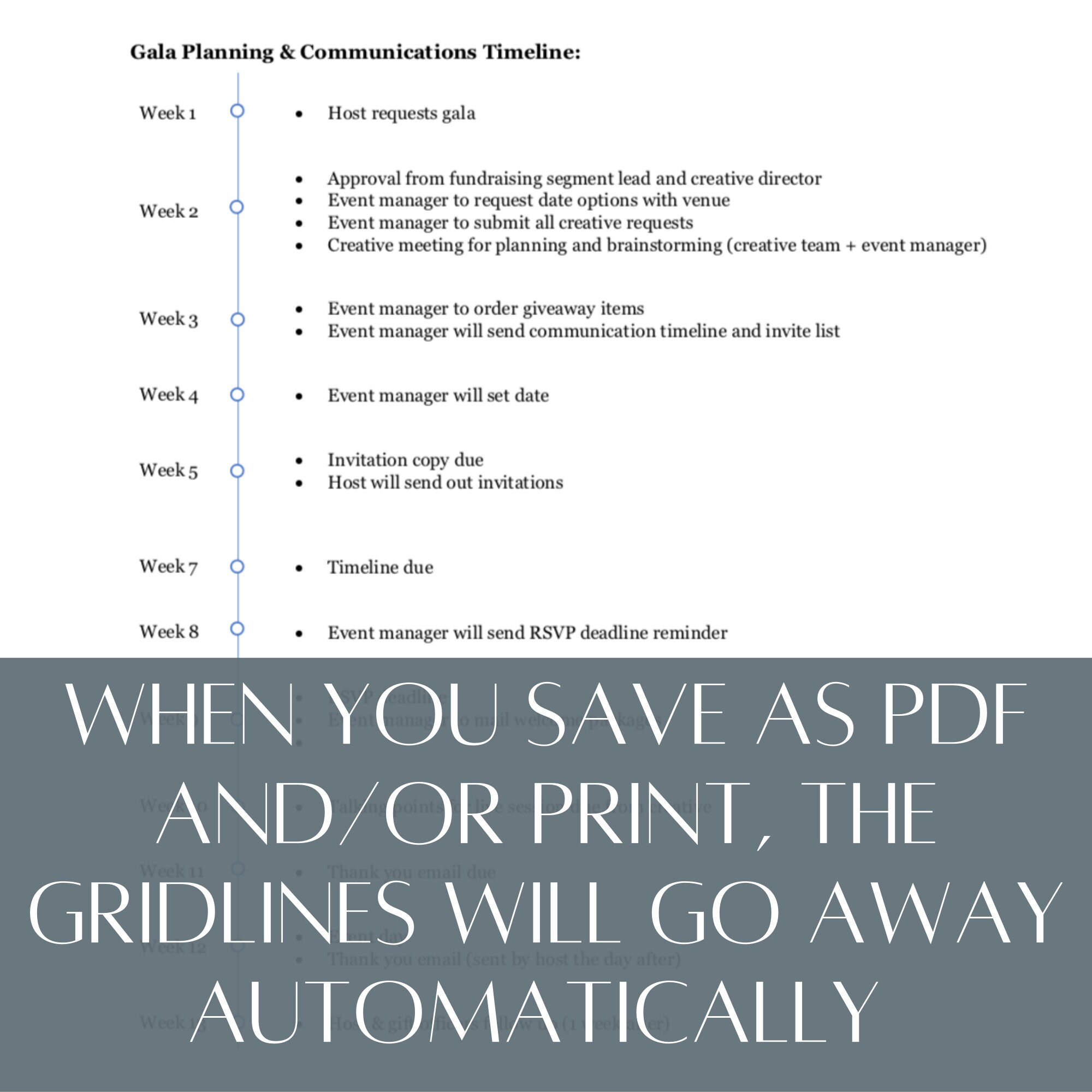 Microsoft Word Timeline Template - Use to Create a Clean and Modern ...